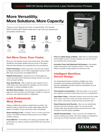 Lexmark XM5163 Datasheet | Manualzz