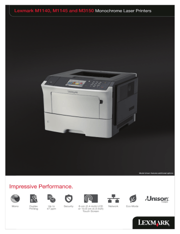 Lexmark M1140 Datasheet | Manualzz