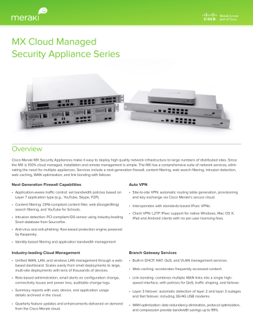 Meraki MX400 Datasheet | Manualzz
