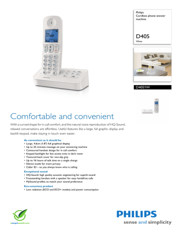 Philips D405 Datasheet | Manualzz
