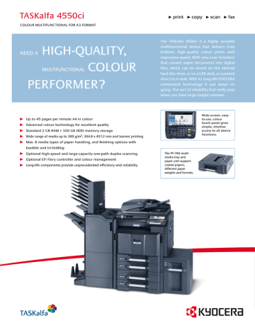 KYOCERA TASKalfa 4551ci Datasheet | Manualzz
