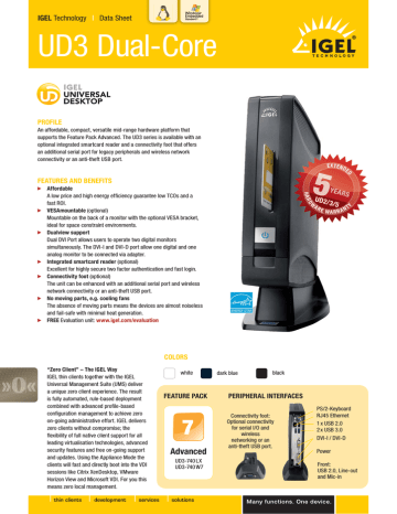IGEL UD3 740 LX Datasheet | Manualzz