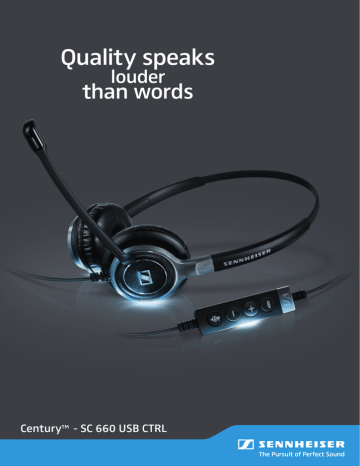 Sennheiser SC660 USB CTRL headset Datasheet | Manualzz