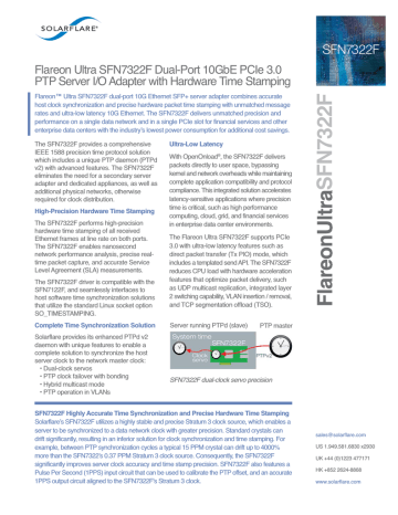 Solarflare Communications SFN7322F Datasheet | Manualzz
