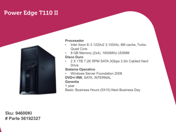 DELL PowerEdge T110 II Datasheet | Manualzz