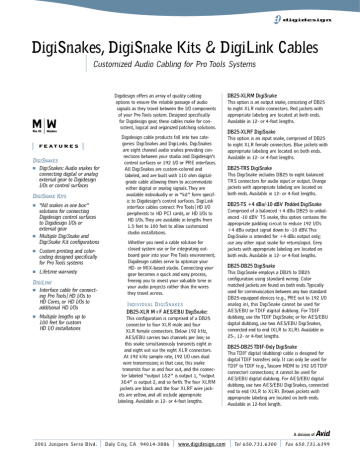 Avid DigiLink Datasheet | Manualzz