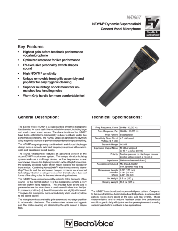 Bosch N/D967 microphone Datasheet | Manualzz