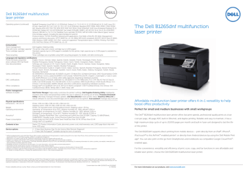 DELL B1265dnf Datasheet | Manualzz
