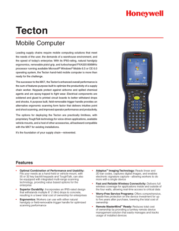 Honeywell Tecton MX7 Datasheet | Manualzz