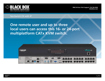 Black Box ServSwitch CX Datasheet | Manualzz