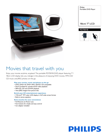 Philips Portable DVD Player PD7001B null | Manualzz