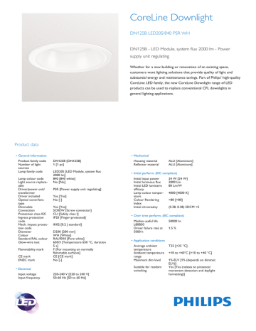 Philips 29490299 ceiling lighting Datasheet | Manualzz
