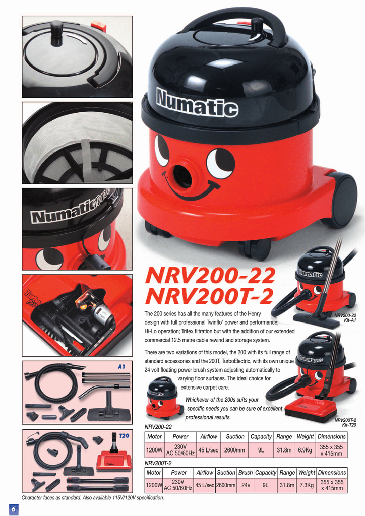 Numatic NRV200-22 掃除機 - www.securitysupplies.ae