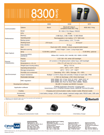 CipherLab 8300 Datasheet | Manualzz