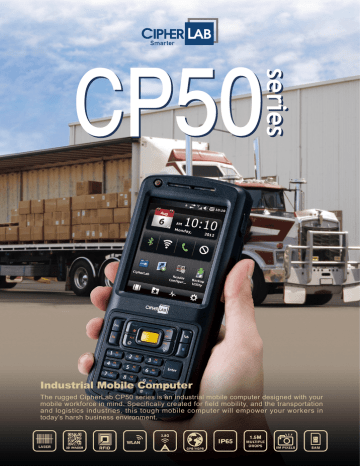 CipherLab CP50 Datasheet | Manualzz