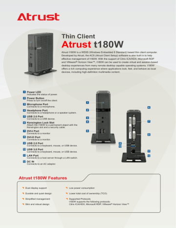 Atrust T180W Datasheet | Manualzz