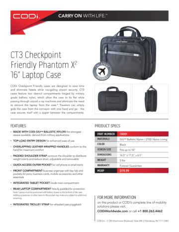 CODi C6001 Datasheet | Manualzz