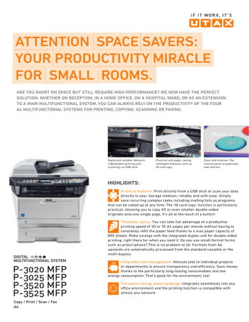 UTAX P-3020 Datasheet | Manualzz