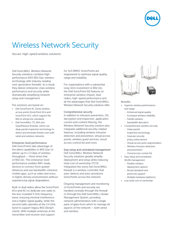 SonicWALL SonicPoint ACe Datasheet | Manualzz