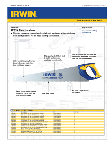 IRWIN 10503621 hand saw Datasheet | Manualzz