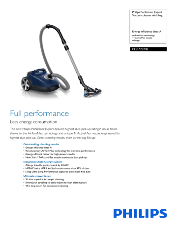 Philips FC8722 Datasheet | Manualzz