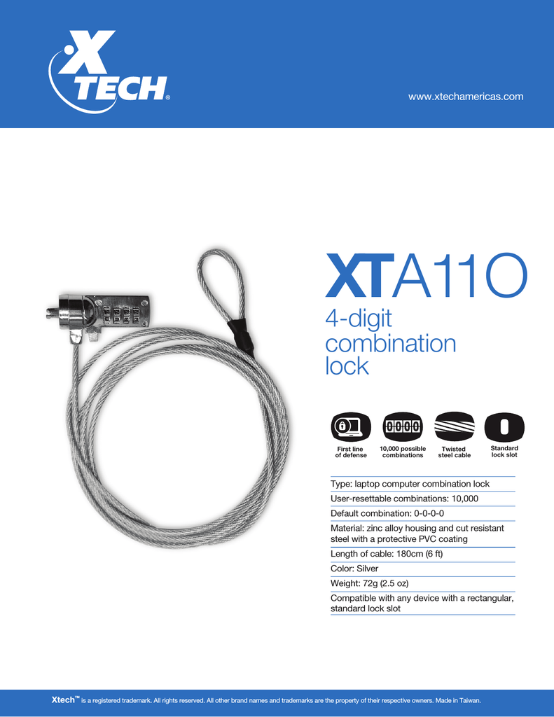 Xtech XTA-110 Datasheet | Manualzz