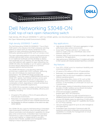 DELL X-Series S3048-ON Datasheet | Manualzz