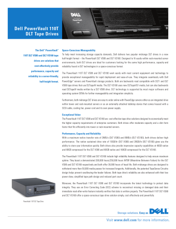DELL PowerVault 110T Datasheet | Manualzz