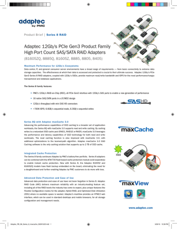 Adaptec 81605Z Datasheet | Manualzz