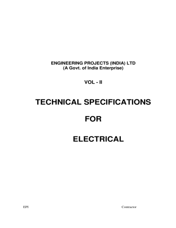 Electrical Installation Specifications | Manualzz