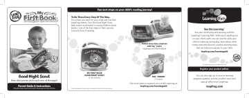 LeapFrog My First Book: Goodnight Scout Parent Guide | Manualzz