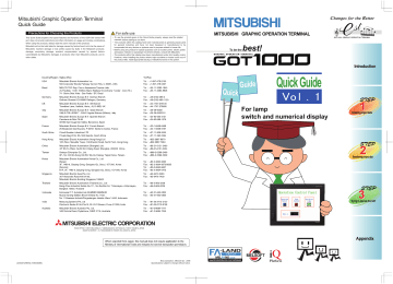 Mitsubishi GOT1000 Quick Guide | Manualzz