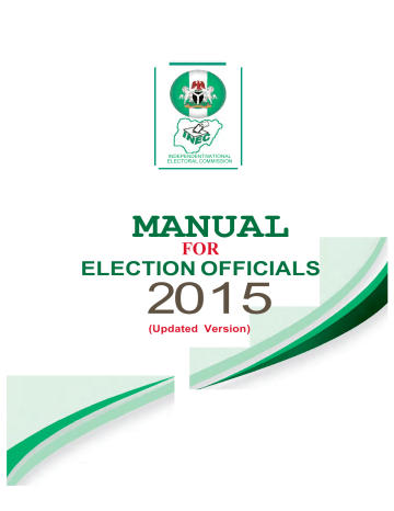 Election Officials Manual 2015 - INEC | Manualzz