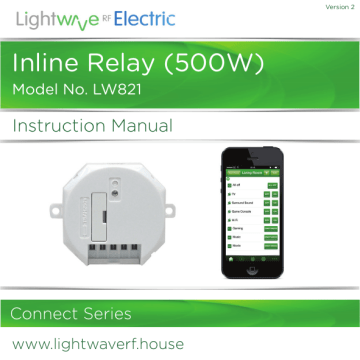 Inline Relay Connect LW821 Instruction Manual | Manualzz