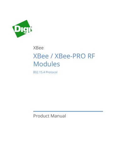 Digi XBee XBee-PRO, XBee XBee RF Modules Product Manual | Manualzz