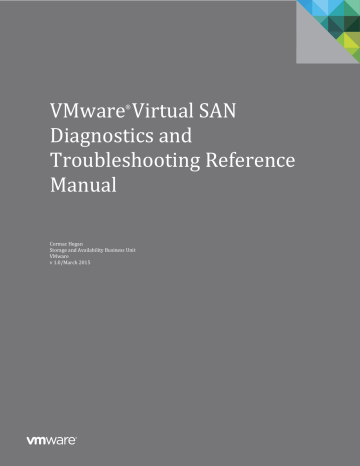 Virtual SAN - Diagnostics and Troubleshooting Reference Manual | Manualzz