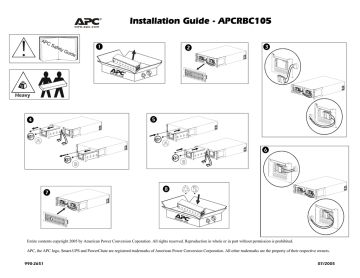 APC APCRBC105 Installation Guide | Manualzz