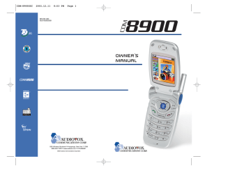 Audiovox CDM-8900 Owner's Manual | Manualzz