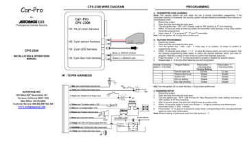 AutoPage CPX 2300 Installation Manual | Manualzz