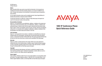 Avaya 1692 IP Conference Phone Quick Reference Guide | Manualzz