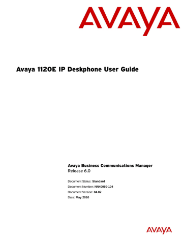 Avaya 1120E IP Deskphone User Guide | Manualzz