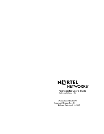 Nortel Networks PeriReporter User's Guide | Manualzz