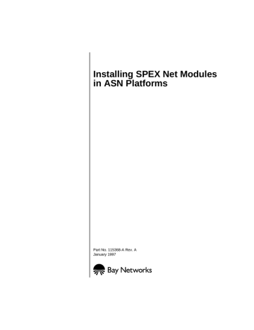 Bay Networks ASN SPEX, SPEX-HS User Manual | Manualzz
