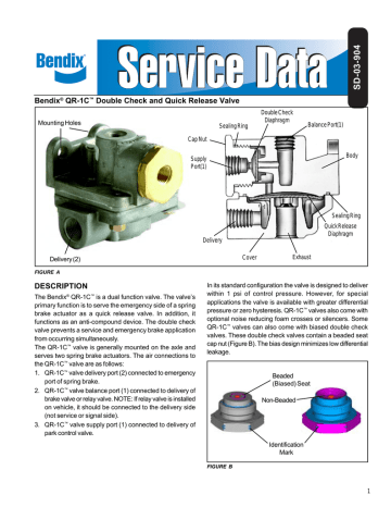 Bendix QR-1C Double Check Valve User Manual | Manualzz
