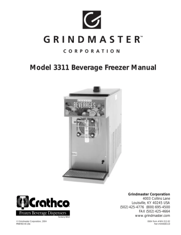 Beverage Freezer 3311 Manual | Manualzz
