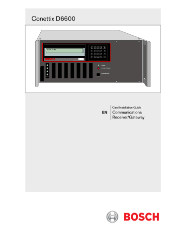 Bosch D6600 User's Manual | Manualzz