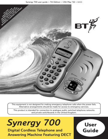 BT Synergy 700 User Guide | Manualzz