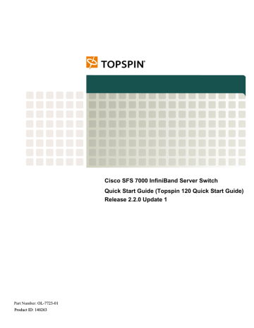 Topspin 120 Quick Start Guide - InfiniBand Server Switch Setup | Manualzz