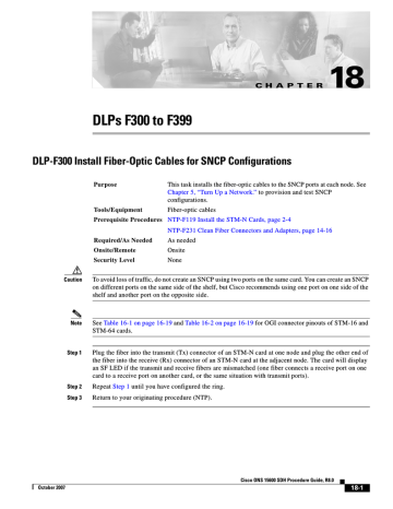Cisco ONS 15600 SDH Procedure Guide | Manualzz