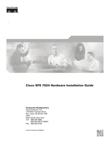 Cisco SFS 7024 Installation Guide | Manualzz